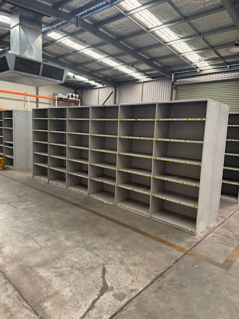Brown Built Steel Shelves for Shed or Warehouse - Tool Storage ...