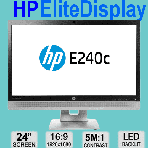 HP EliteDisplay E240c 23.8 Full HD Widescreen Conferencing Monitor ...