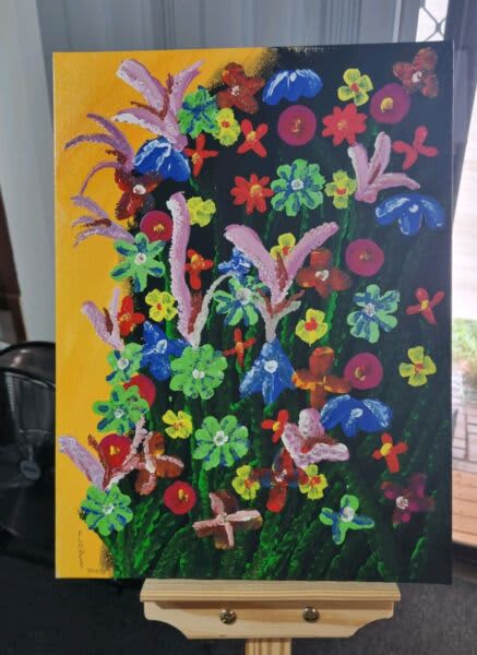 "Flowers" by DOUG FRITH. Acrylic painting on canvas board | Art ...