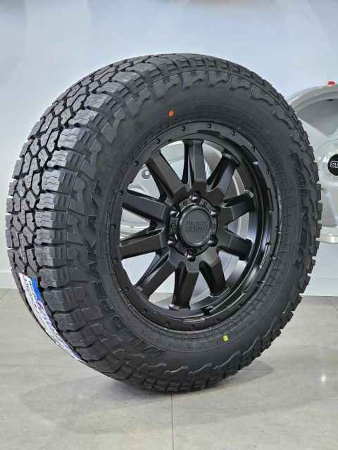 BLACK RHINO 18x8 6/139.7 265/65R18 NEW FORD RANGER VW AMAROK WHEELS ...