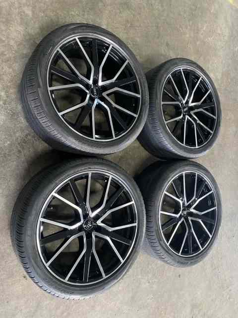 22inch black REPS wheels with PIRELLI TYRES fits audi q7 sq7 q8 rims ...