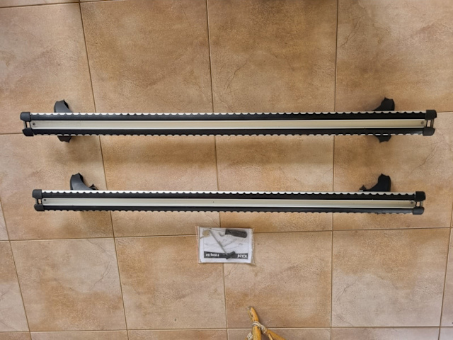 Prorack Whispbar HD 1375mm silver roof bars (T17) c/w K328 fitting kit ...