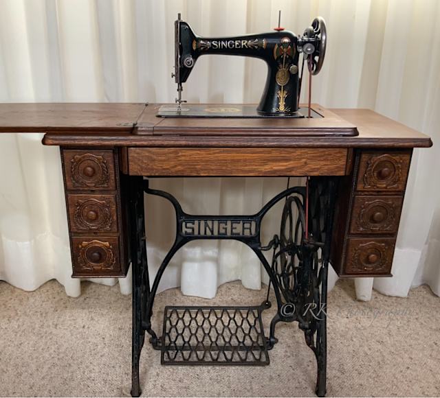 Gorgeous Serviced Antique Singer Treadle Sewing Machine - Sewing ...