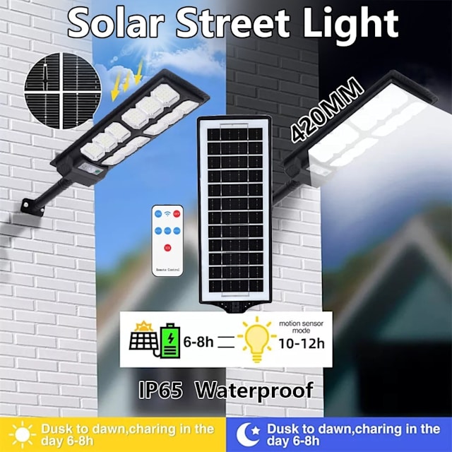 1800W commercial residential outdoor waterproof solar induction light ...