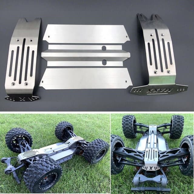 Traxxas X-Maxx XMAXX Stainless Steel Chassis Armor Hollow Skid Plate ...
