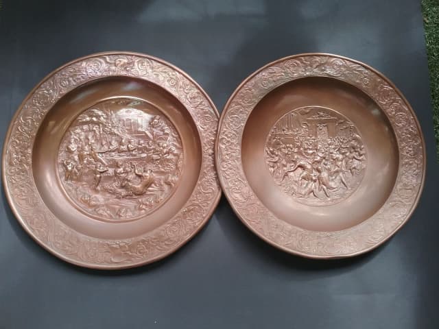 COPPER DISPLAY PLATES WITH CLASSICAL SCENES | Collectables | Gumtree ...
