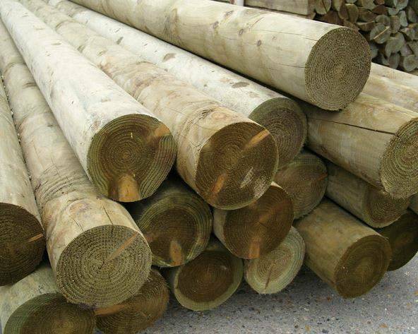 Koppers ACQ Pine LOGS 125mm Pole Timber Construction Fence Post ...