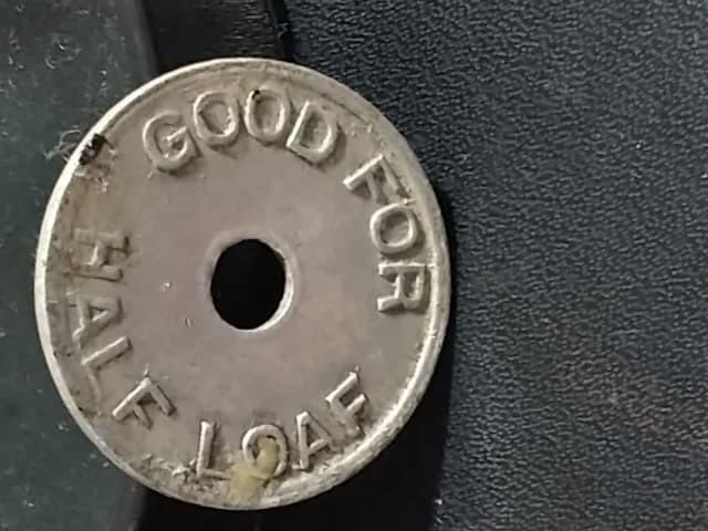 vintage half loaf bread token H Pearce Bakery Toronto NSW ...