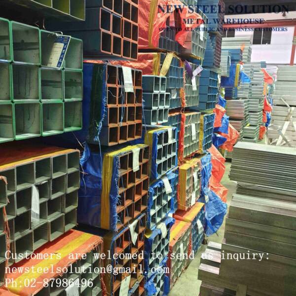 GALVANISED SQUARE TUBE(SHS)-100MM*100MM*2MM*8M STEEL POST FOR FENCE ...