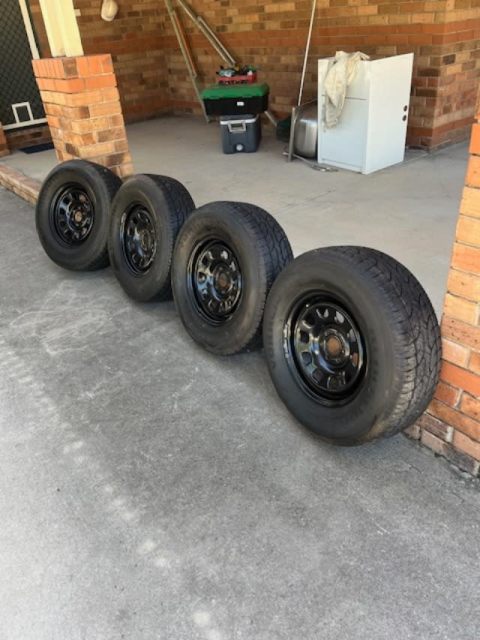 Nissan 16-inch black steel rims and tires (x4) | Wheels, Tyres & Rims ...
