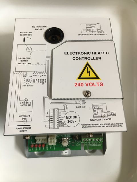 BRIVIS DUCTED GAS HEATER ELECTRONIC CONTROL BOX- TEK 321- REFURBISH ...