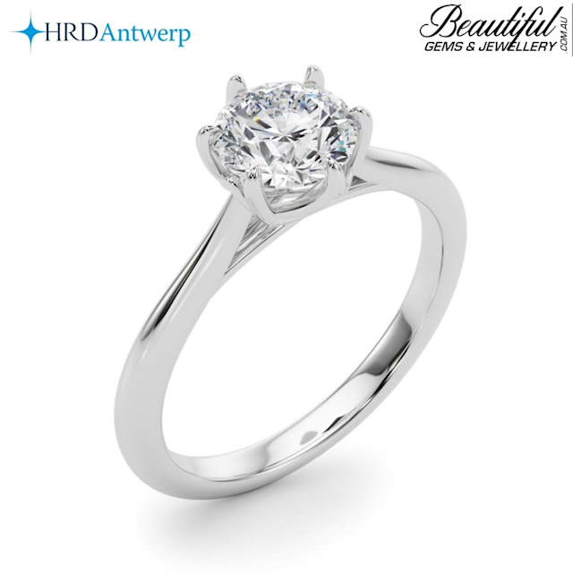 Lots of Gold in this 1ct Natural Diamond Engagement Ring with Wide Ban ...