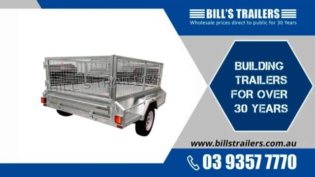 7x5 Galvanised Box Trailer - Heavy Duty Checker Plate Single Axle ...