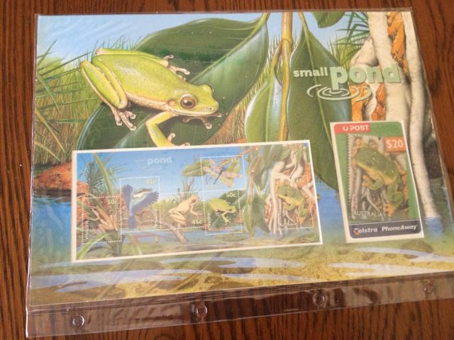 Small Pond, Frogs Phone Card and stamp sheet - Collectables in Prospect ...