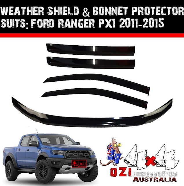Bonnet Protector Weather Shields Suits Ford Ranger PX1******2015 | Auto ...