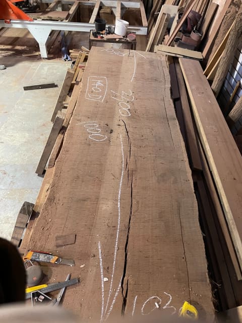 LARGE JARRAH TIMBER SLAB 3.3 M X 1.0M x 140mm - Building Materials in ...