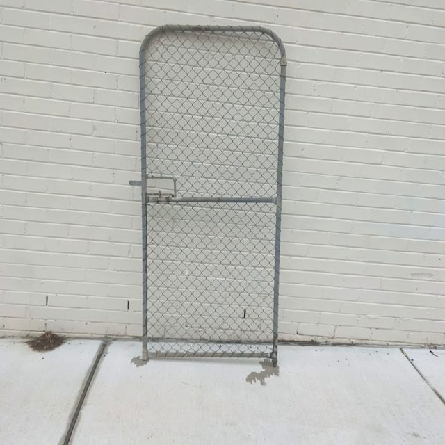 180cmH 78cmW Wire Mesh Cyclone Fence Gate Galvanised w Catch Trellis ...