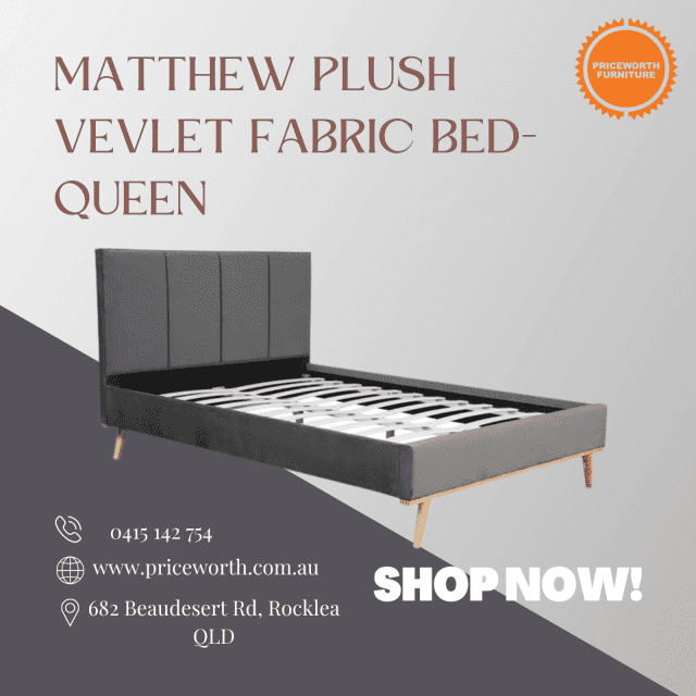 ELEGANT MATTHEW PLUSH VEVLET FABRIC BED-QUEEN FOR SALE!!! | Beds ...