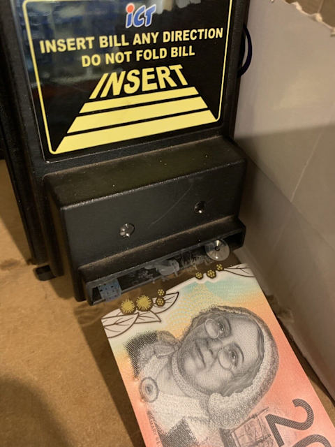 Upgrade for note readers for new $20 note for vending machines etc ...