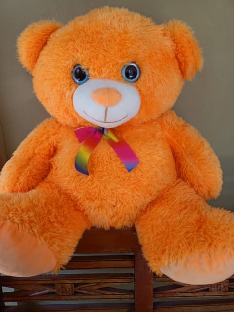 NEW CUDDLY ORANGE BEAR GIANT - HALLOWEEN OR CHRISTMAS PRESENT | Toys ...