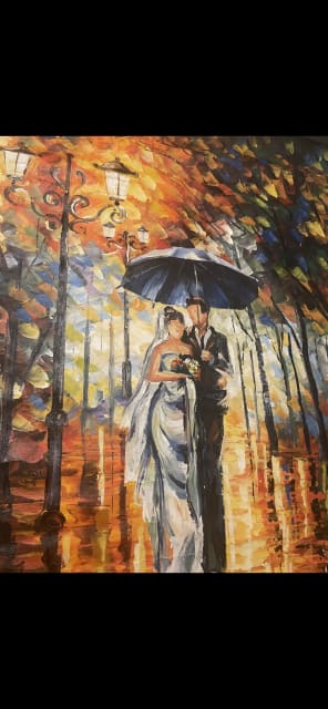 Leonid Afremov Hand painted wedding scene canvas | Art | Gumtree ...