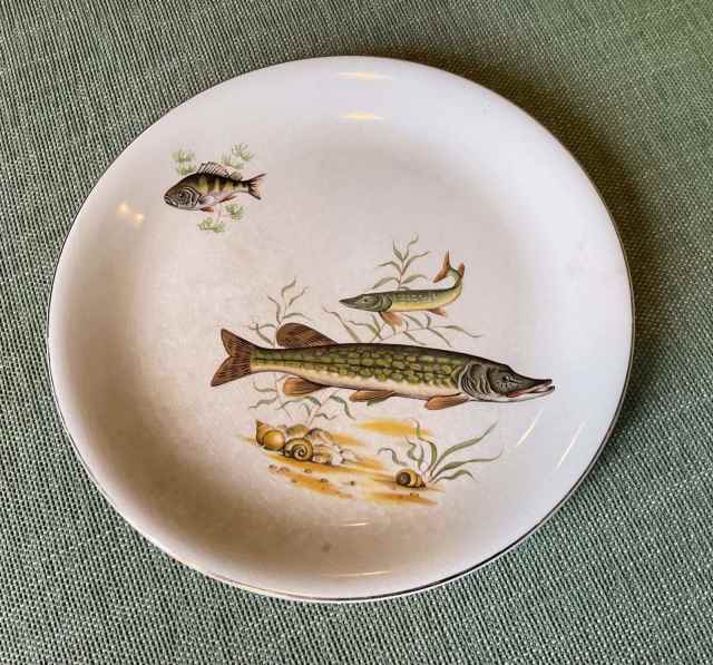 FISH PLATE ETCHED IN GOLD | Collectables | Gumtree Australia Parramatta ...