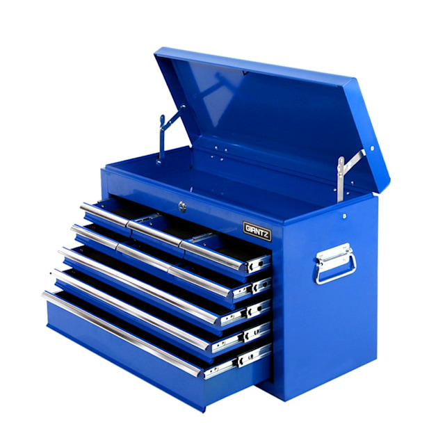 9 Drawer Tool Box Cabinet Chest Toolbox Storage Garage Organiser Blue ...