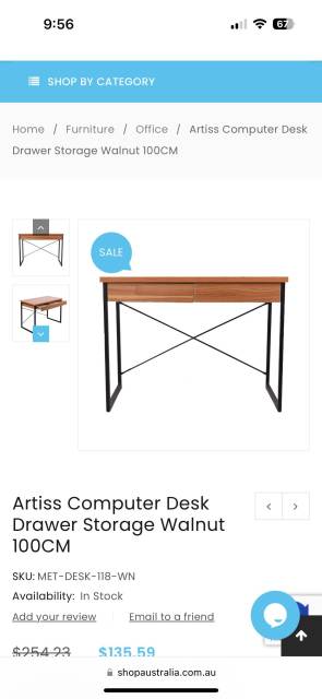 Walnut wooden desk/table brand new in box - Buffets & Side Tables in Hope Island QLD | Gumtree ...