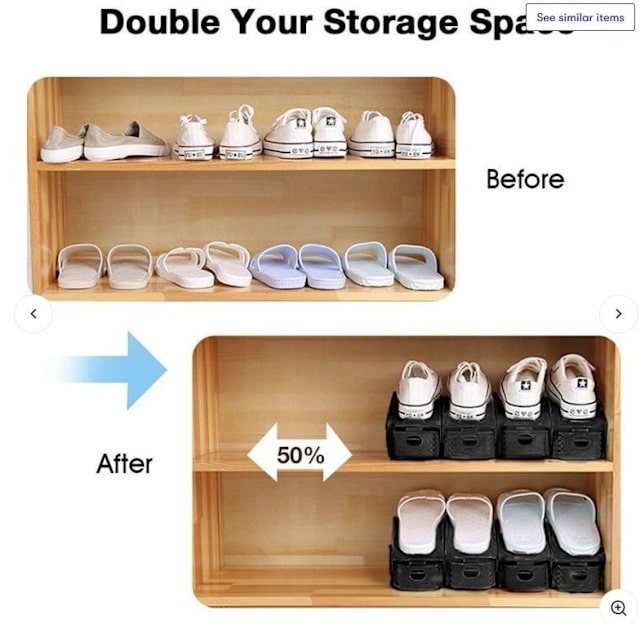 CHEAP 10x Blue shoe rack slot stack organizer, like NEW, Carlton ...