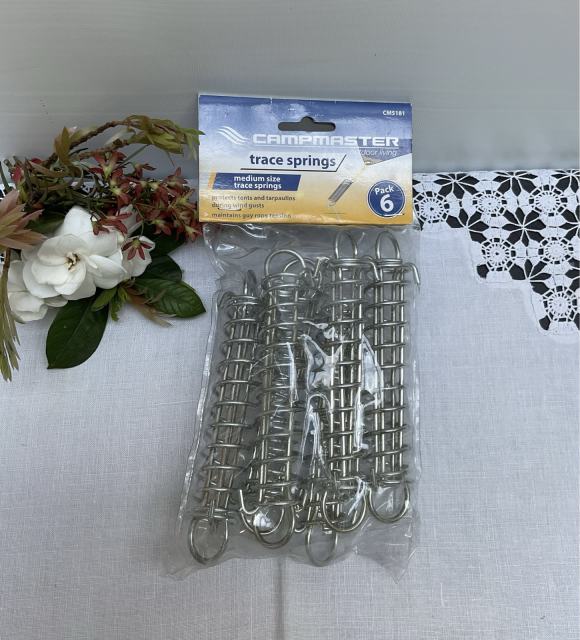 NEW CAMPMASTER TRACE SPRINGS/ 6 MEDIUM/PROTECTS TENTS & TARPS - Camping ...