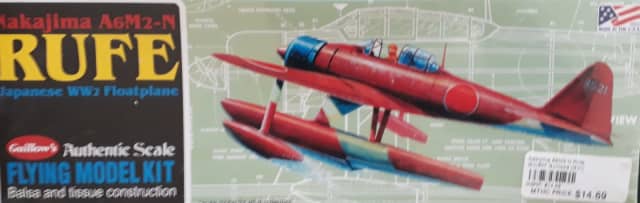 Guillows Nakajima A6M2-N Rufe Japanese WW2 Floatplane flying scale mod ...