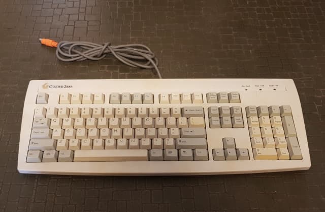 GATEWAY 2000 COMPUTER KEYBOARD PS/2 - WINDOWS 98 - VINTAGE RETRO ...
