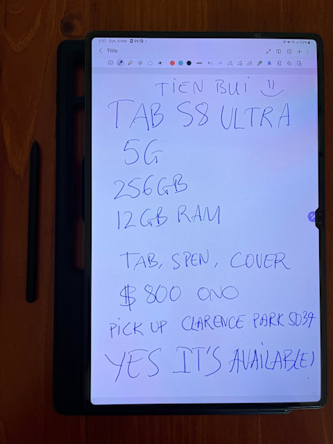 Samsung Galaxy Tab S8 Ultra 5G 256GB 12GB RAM - Android Tablets in Clarence Park SA | Gumtree ...