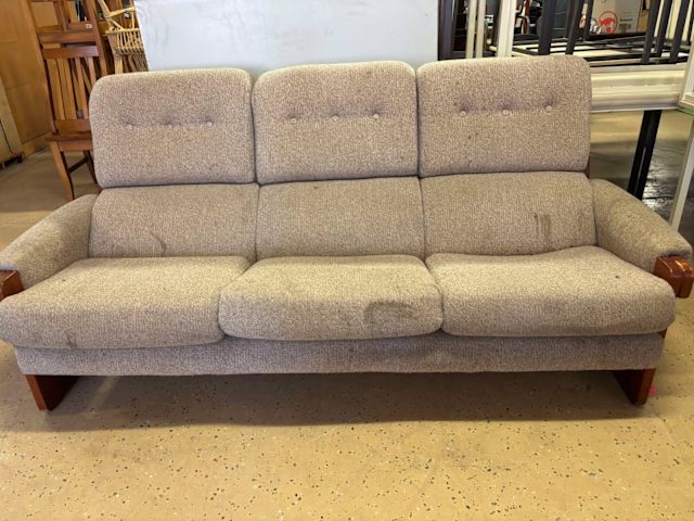 Fantastic Mid century modern 3 seater sofa with timber frame. - Sofas ...