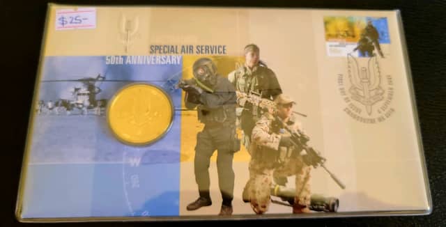 SAS 50TH ANNIVERSARY SPECIAL AIR SERVICE PNC COIN AND STAMP SET ...