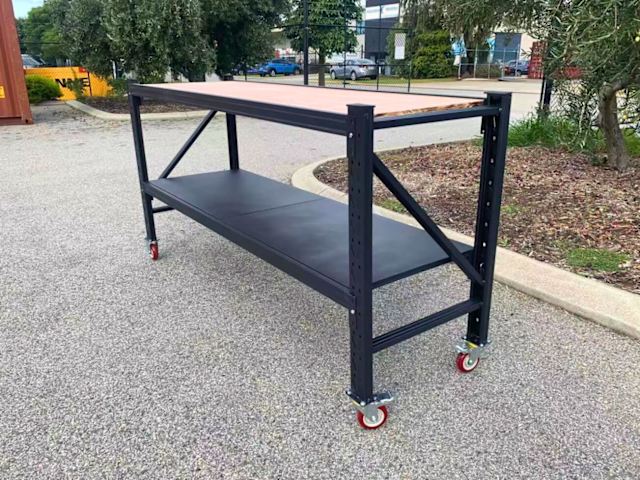 Heavy-Duty Mobile Workbench 2.4M Long Built for Tough Jobs & Easy Mo ...