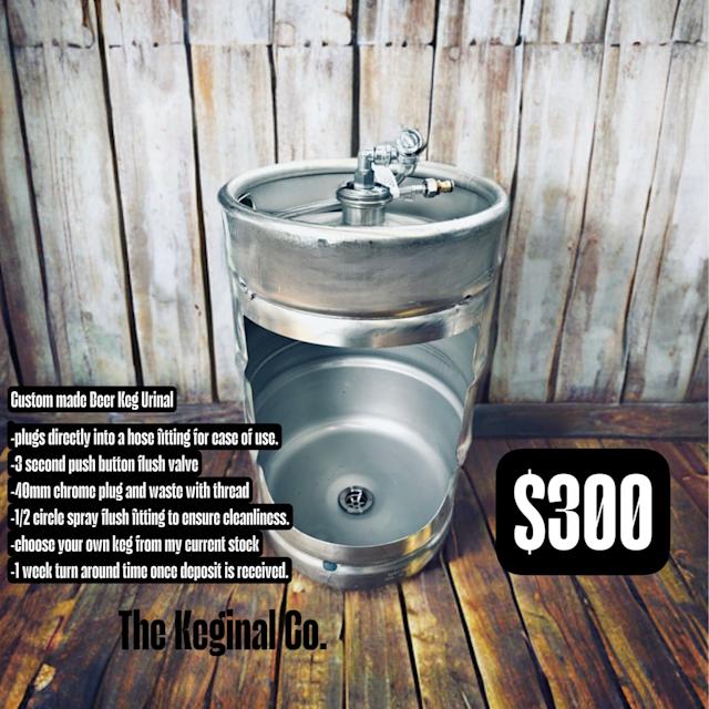 * Beer keg urinal * perfect man cave item! - Other Home & Garden in ...