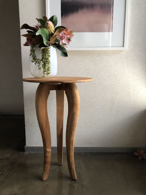 Round timber occasional table | Buffets & Side Tables | Gumtree ...