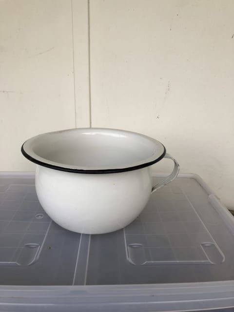 VINTAGE ENAMEL POTTY/ CHAMBER POT. DECEASED ESTATE | Antiques | Gumtree ...