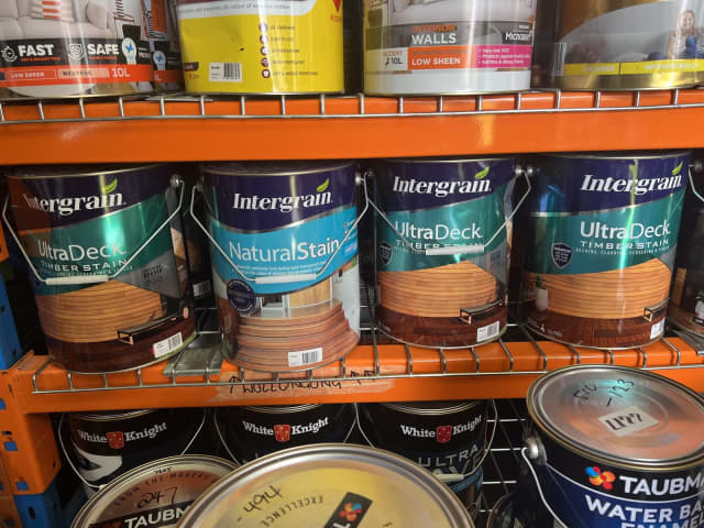 Unopened tins Intergrain Decking stain 10 litres colours below ...