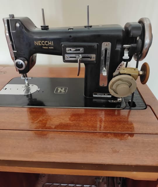 Vintage 1950s Necchi BU Nova Manual Sewing Machine with Cabinet ...