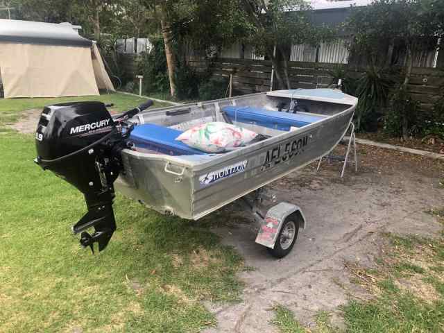 Boat and motor, portable trailer, self loading boat rack | Boat ...