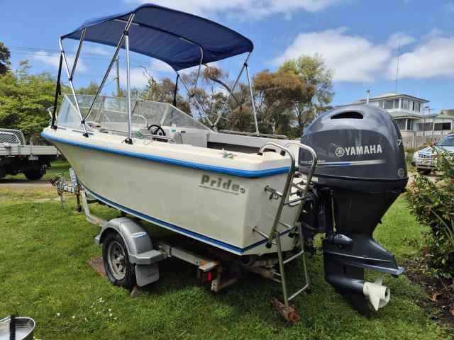 PRIDE PACEMAKER 1985 4.80 M, NEAR NEW YAMAHA 4 STROKE 75HP MOTOR ...