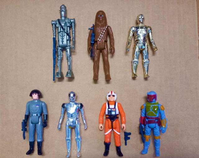 Star Wars vintage Kenner action figures and Darth Vader case One Owner ...