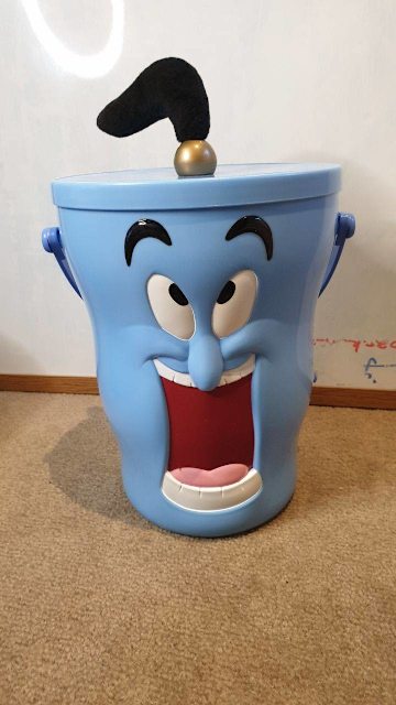 Tokyo Disney Aladdin Genie Blue Popcorn Bucket | Collectables | Gumtree ...