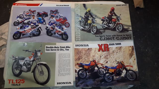 Honda Motorcycle Sales Brochures & Catalogues 70's, 80's & 90's | Other Antiques, Art ...