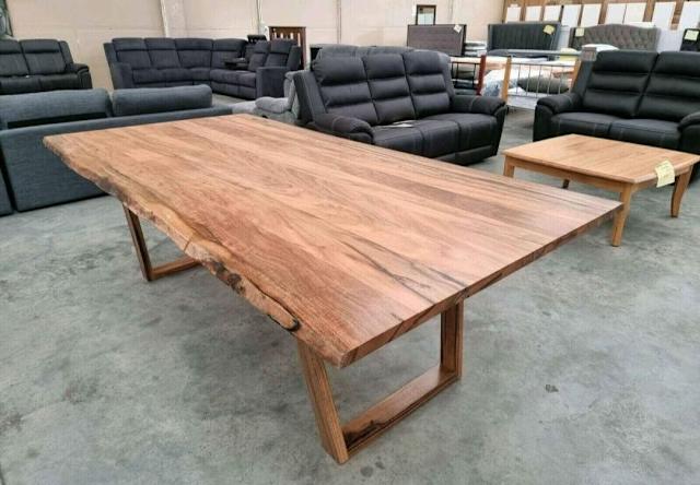 New Monte Natural Edge Solid West Australian Marri Timber Dining Table ...