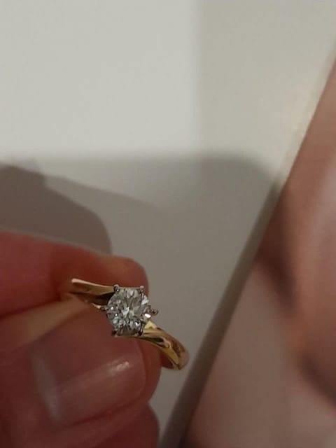 18ct yellow gold solitaire diamond ring. never been worn before | Women ...