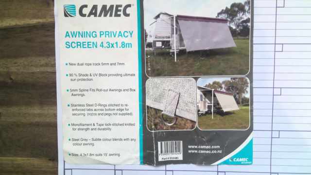 Camec Awning Privacy Screen | Caravan & Campervan Accessories | Gumtree ...