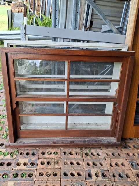2 x Double Hung Western Red Cedar Windows with frames - Building ...